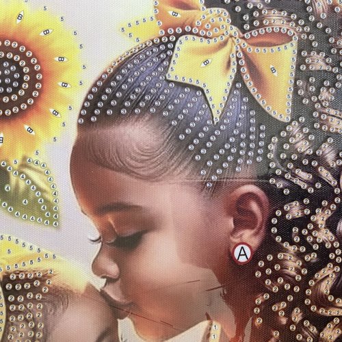 Kit diamond painting partiel à réaliser soi-même, format 30x30 cm, bébé ...