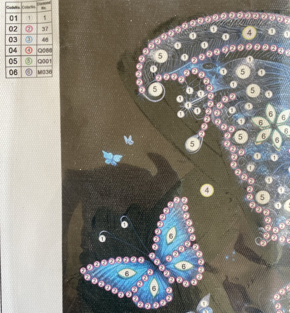 Kit diamond painting partiel à réaliser soi-même, format 30x30 cm, fée ...