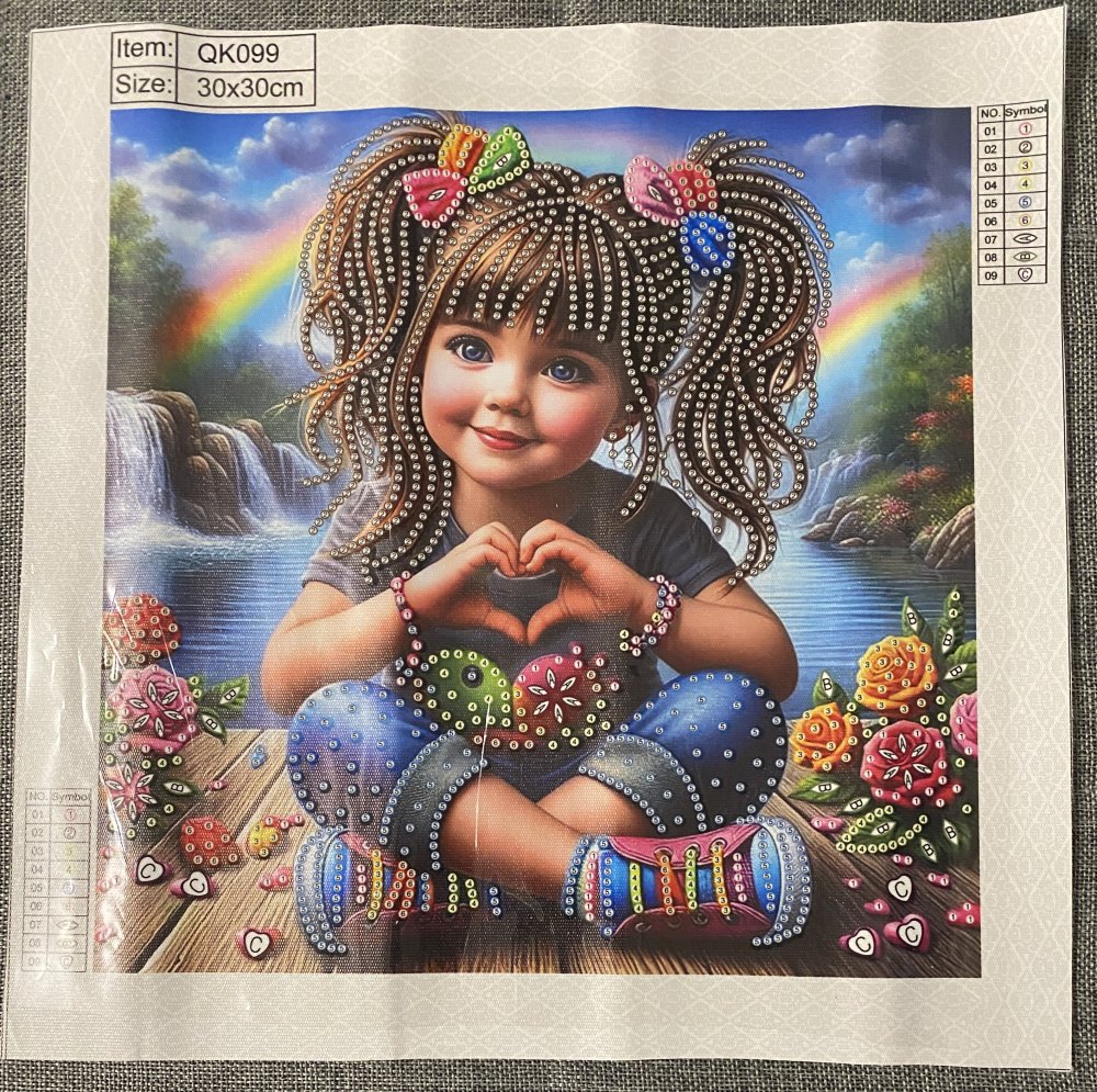 Kit diamond painting partiel à réaliser soi-même, format 30x30 cm ...