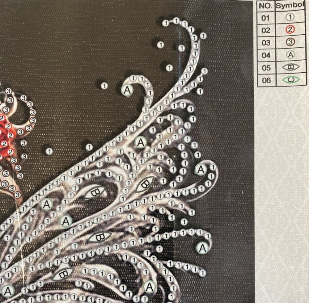 Kit diamond painting partiel à réaliser soi-même, format 30x30 cm ...