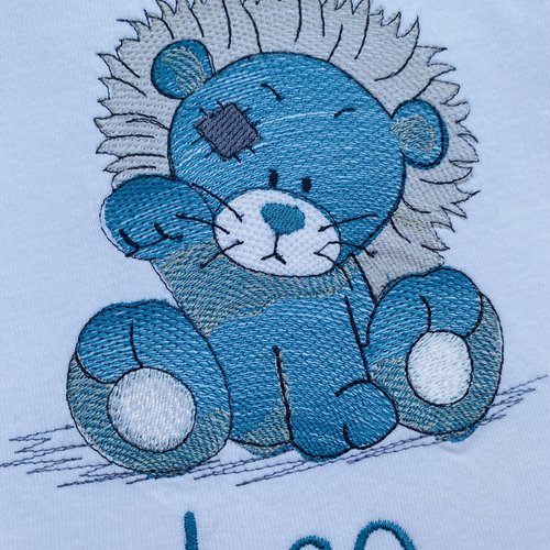 Body bébé brodé & personnalisé lion - Un grand marché