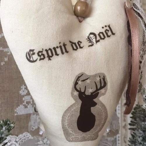 * coeur cerf *esprit de noel ** dentelle de calais - Un grand marché