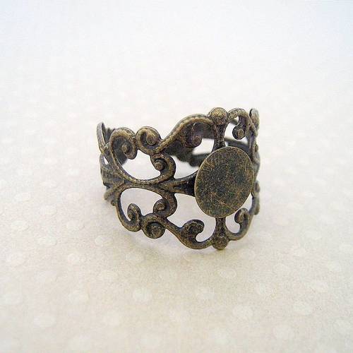 Bague ajustable bronze avec support 8 mm - abbc-9957 - Un grand marché