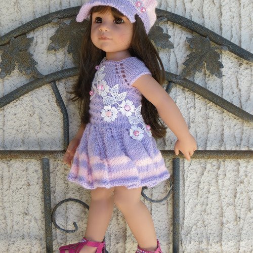 Fiche patron n g13 vêtements tricotés pour poupée hannah de gotz - Un ...
