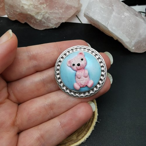 Broche kawaii nounours - bijou mignon en acier inoxydable - Un grand marché