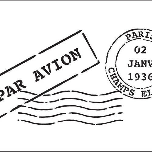 Pochoir tampon de la poste. pochoir poste. (ref 599-1) - Un grand marché