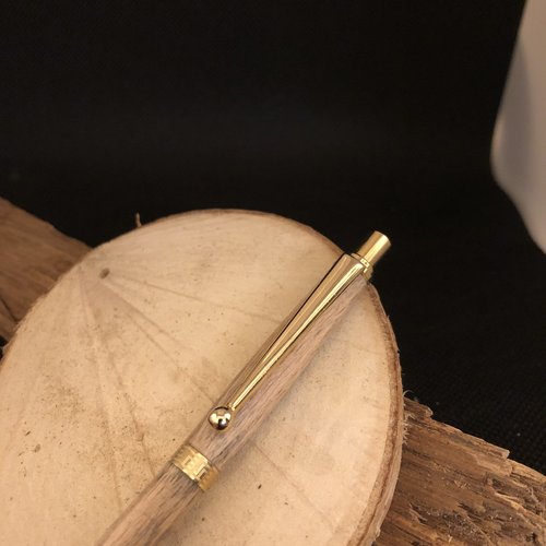 Porte-mine en bois mécanisme plaqué or - Un grand marché