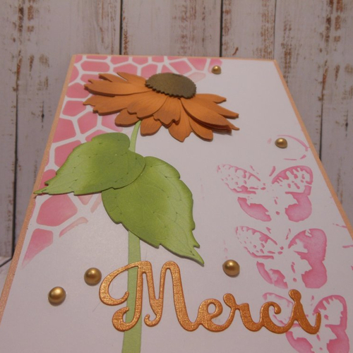 Carte fleur d'automne merci remerciements fait main - Un grand marché