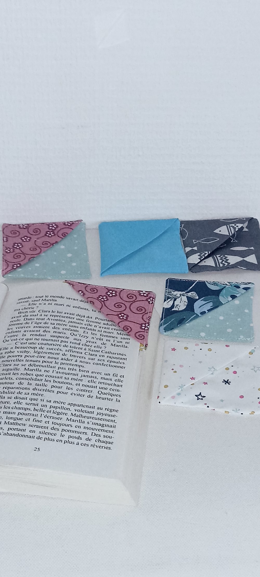 Marque-page d'angle en tissu de coton - Un grand marché