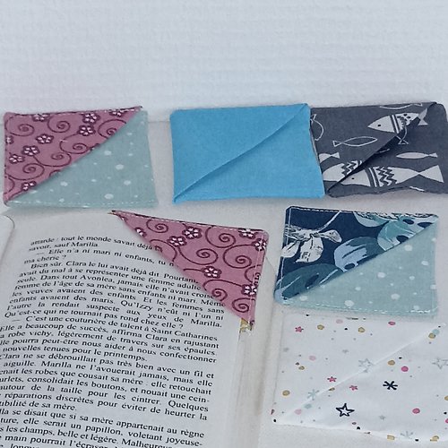 Marque-page d'angle en tissu de coton - Un grand marché