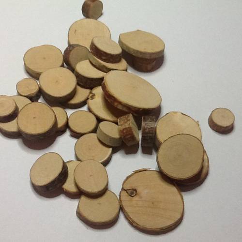 25 petits rondin de bois naturel - Un grand marché