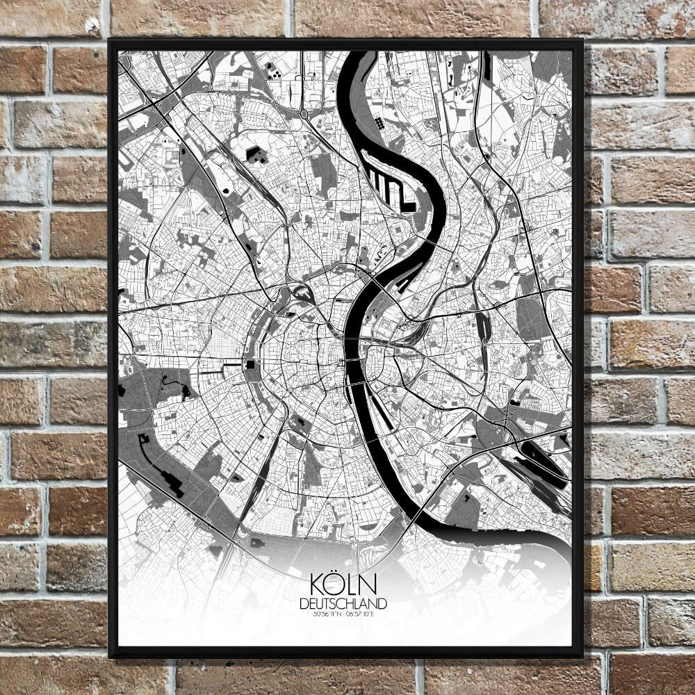 Poster carte de cologne - Un grand marché