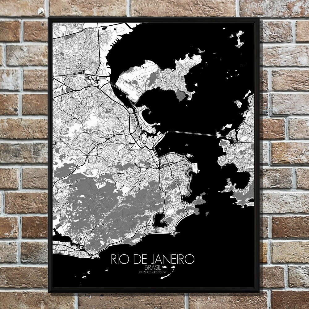 Poster carte de rio de janeiro - Un grand marché