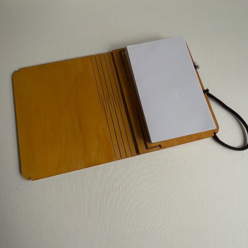 Bloc notes en bois peint à la main - Un grand marché