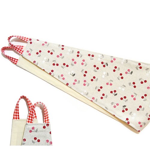 Porte plateau mural pour plateau rond, motifs petites cerises - Un ...