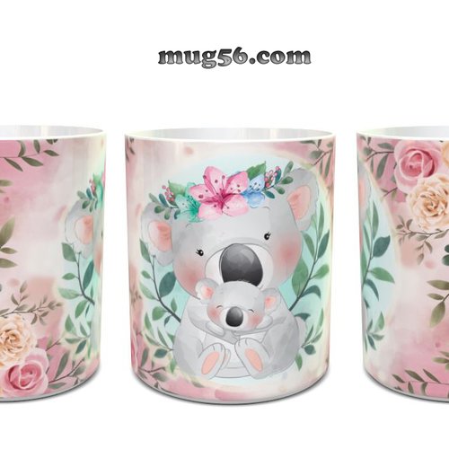 Design pour sublimation de mugs jpeg (fichier numérique) - koala 006 ...