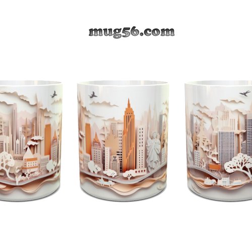 Design pour sublimation de mugs jpeg (fichier numérique) - ville usa ...