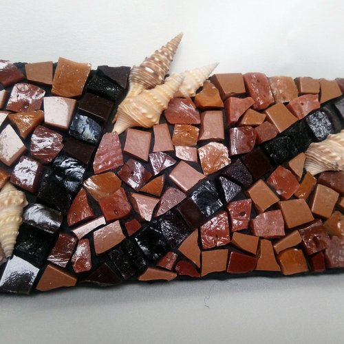 Tableau mosaïque contemporaine marron - Un grand marché