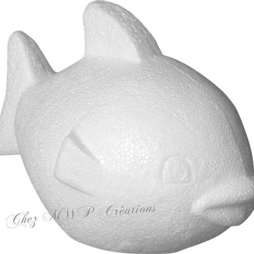 Petit poisson en polystyrène blanc (13cm) - Un grand marché