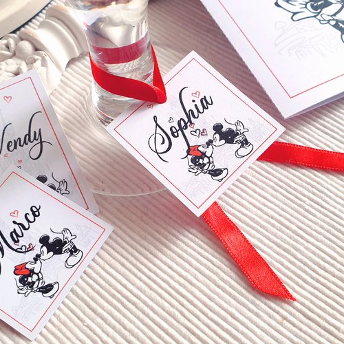 Marque-place ruban mickey & minnie - coloris au choix - Un grand marché