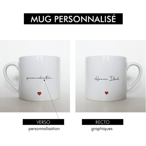 Mug personnalisé homme ideal, mug café pour homme, cadeau pour lui ...