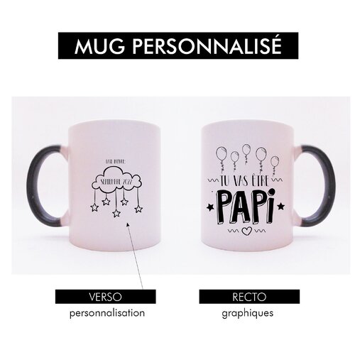Mug personnalisé mug magique tu vas être papi, annonce grossesse ...