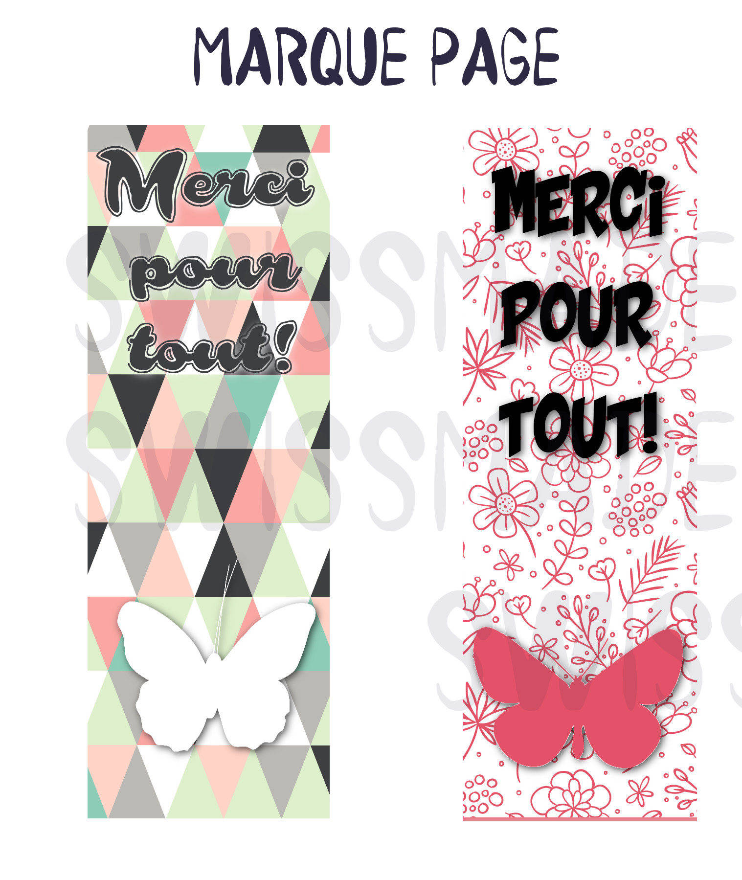 4 marques page à imprimer et plastifier 40*120mm - Un grand marché