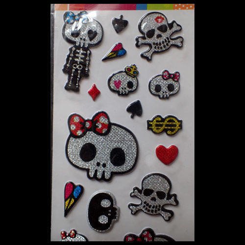 18 stickers tête de mort - Un grand marché